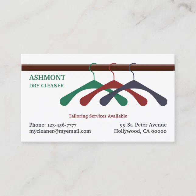 Dry Cleaner Laundry Business Card | Zazzle