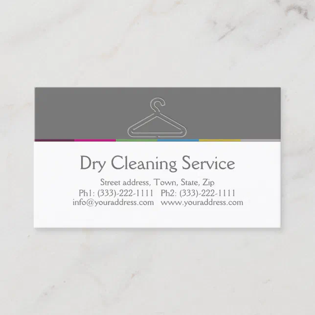 Dry Cleaner Service Business Card | Zazzle