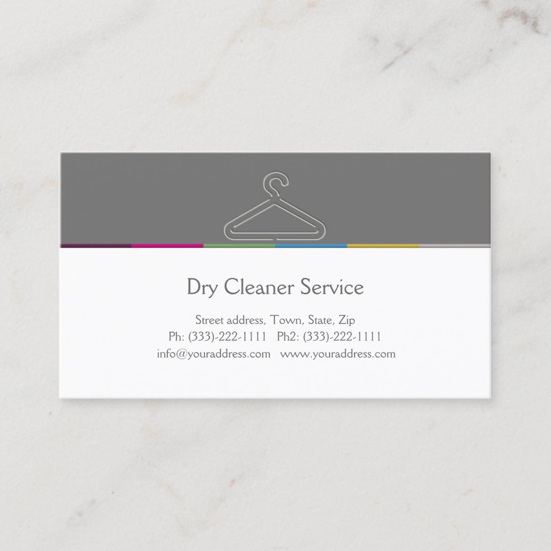 Dry Cleaner Service Business Card | Zazzle