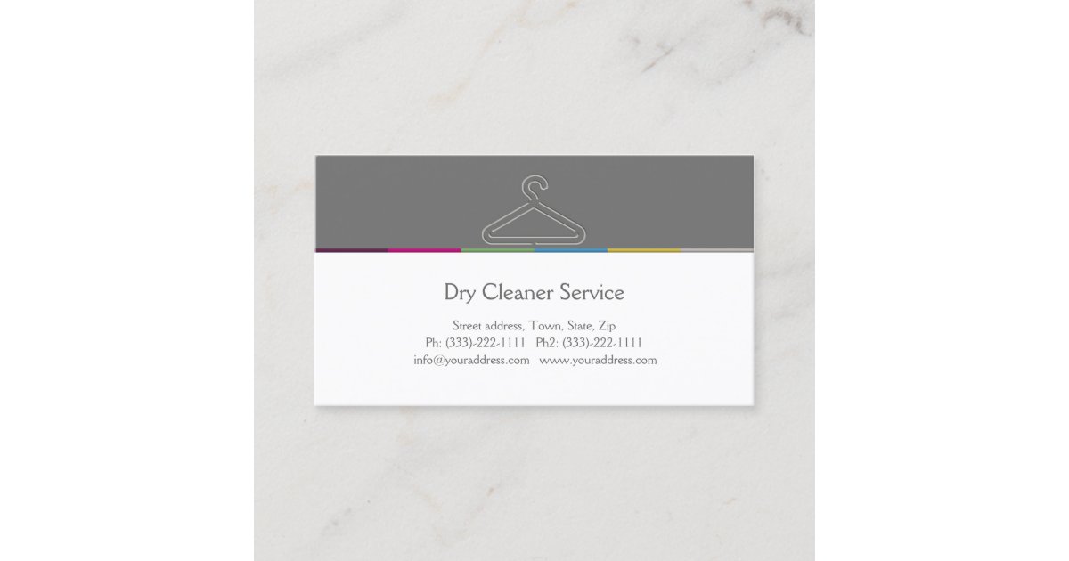 Dry Cleaner Service Business Card | Zazzle