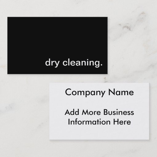 Dry Cleaning Business Card | Zazzle