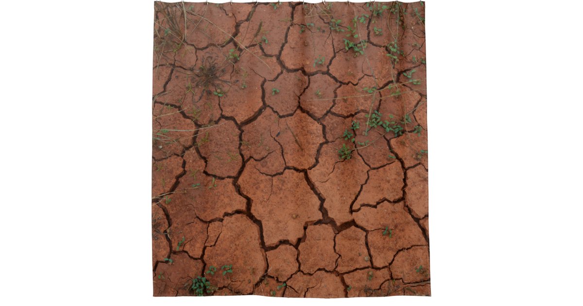 dry, cracked ground shower curtain | Zazzle