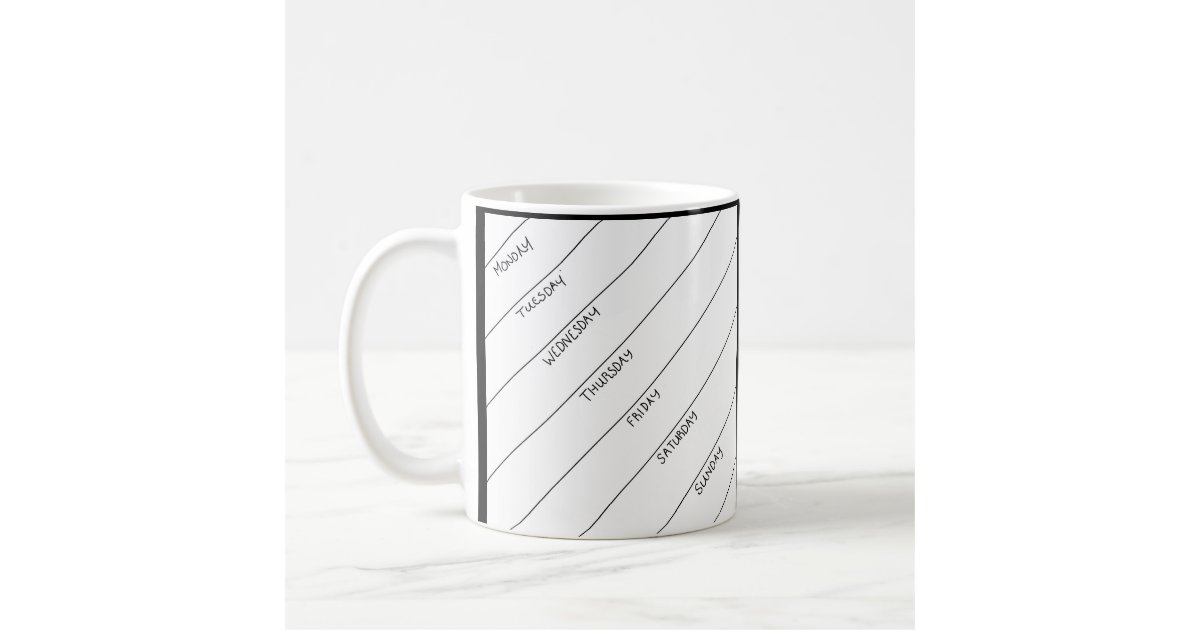 Dry Erase Daily Planner Mug | Zazzle