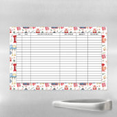 Dry Erase Freezer Inventory Fridge Magnet Sheet | Zazzle