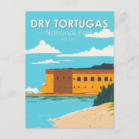 Dry Tortugas National Park Florida Fort Vintage Postcard | Zazzle.com