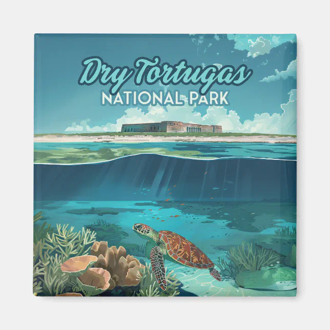 Dry Tortugas National Park Florida Turtle Magnet | Zazzle