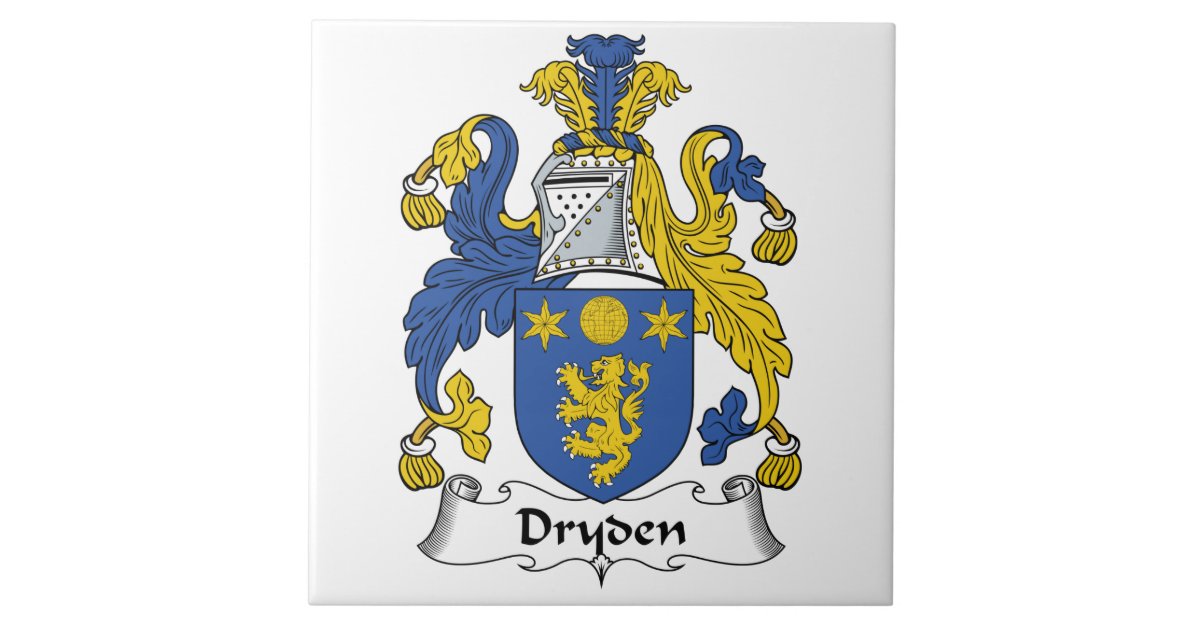 Dryden Family Crest Ceramic Tile | Zazzle