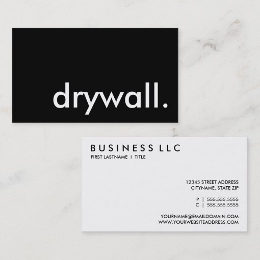 drywall. business card | Zazzle