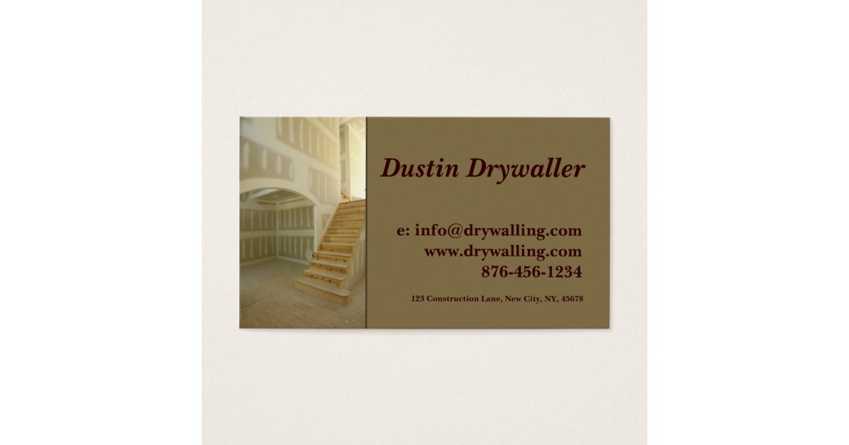 Drywall Business Card | Zazzle.com