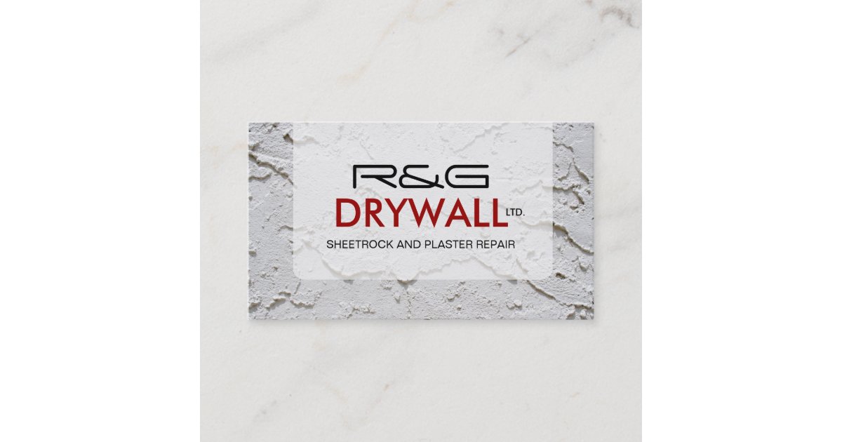 DRYWALL COMPANY BUSINESS CARD | Zazzle.com