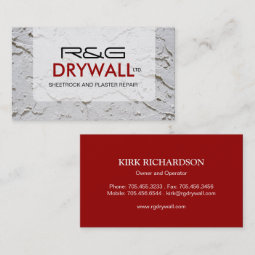 DRYWALL COMPANY BUSINESS CARD | Zazzle
