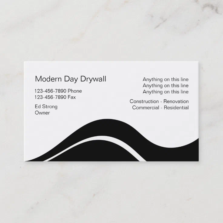 Drywall Contractor Business Cards | Zazzle