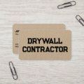Drywall Contractor Kraft Business Card | Zazzle