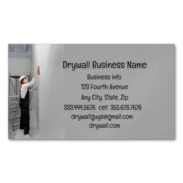 Drywall Custom Sheetrock Plaster Business Card | Zazzle