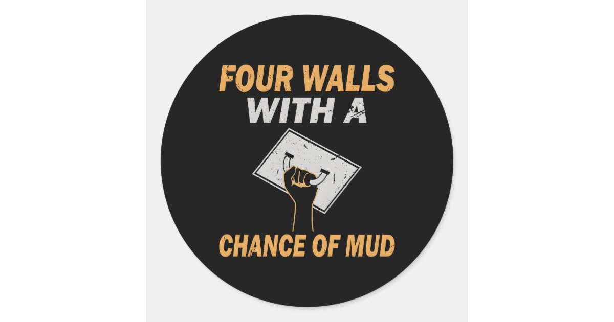 Drywall Finisher Home Renovation Classic Round Sticker | Zazzle