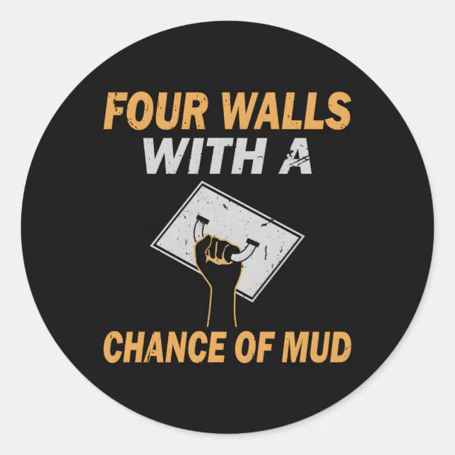 Drywall Finisher Home Renovation Classic Round Sticker | Zazzle