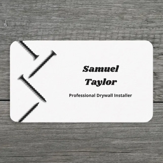 Drywall Installer Business Card | Zazzle