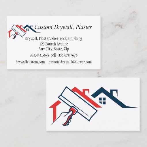 Drywall, Plaster, Sheetrock Finishing Business Card | Zazzle