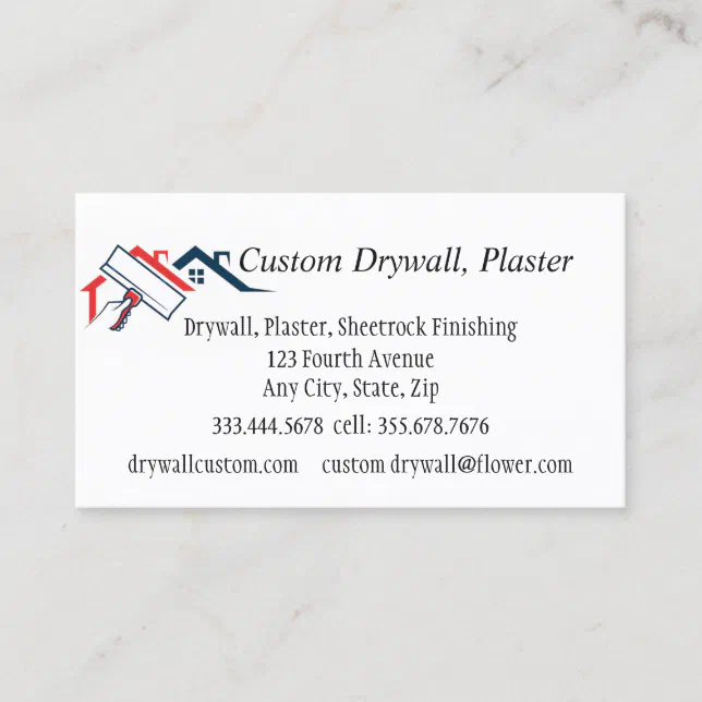 Drywall, Plaster, Sheetrock Finishing Business Card | Zazzle