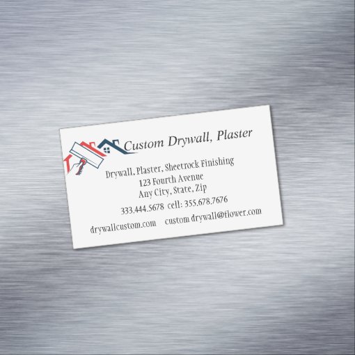 Drywall, Plaster, Sheetrock Finishing Business Card Magnet | Zazzle