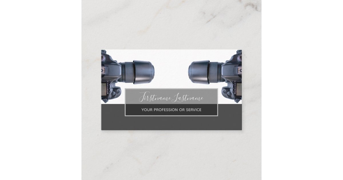 DSLR Cameras for Photographers and Videographers Business Card | Zazzle