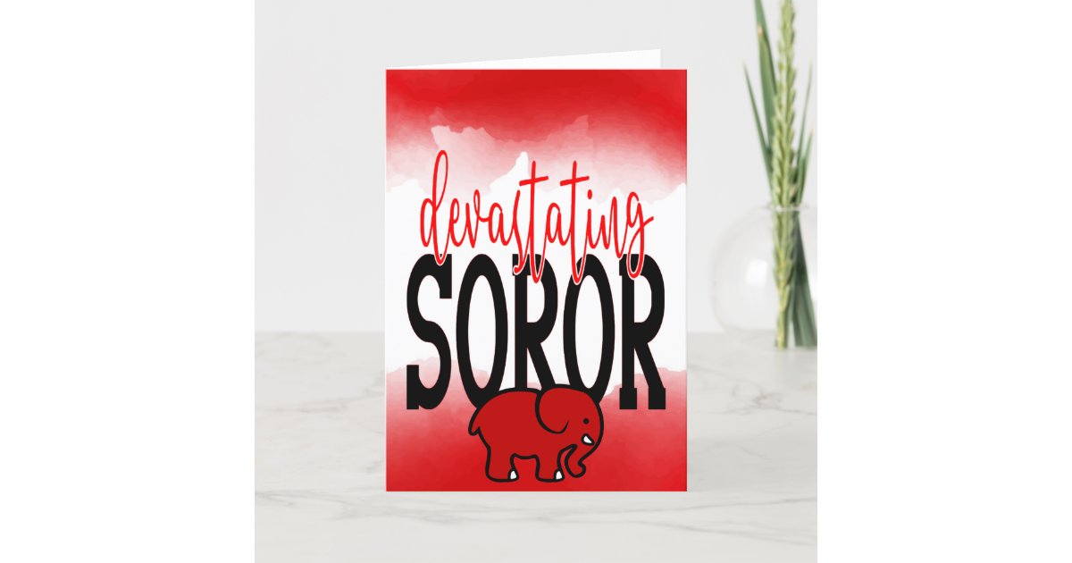 DST Inspired Devastating Soror Crimson and Cream Thank You Card | Zazzle