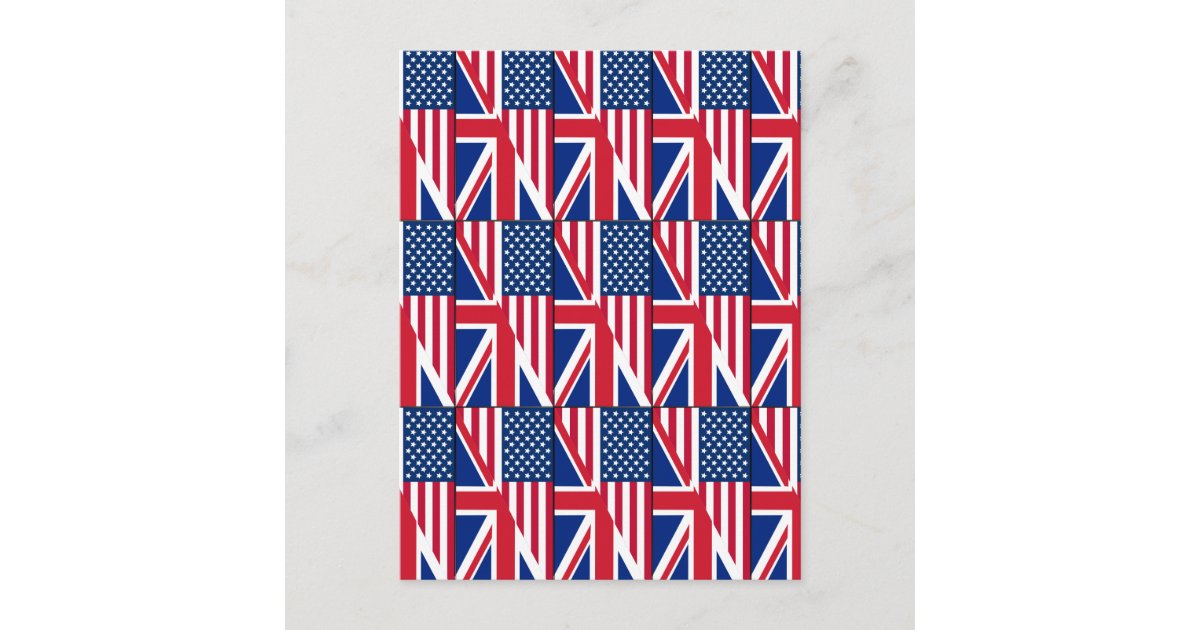 Dual Citizen American & British Flag Postcard | Zazzle