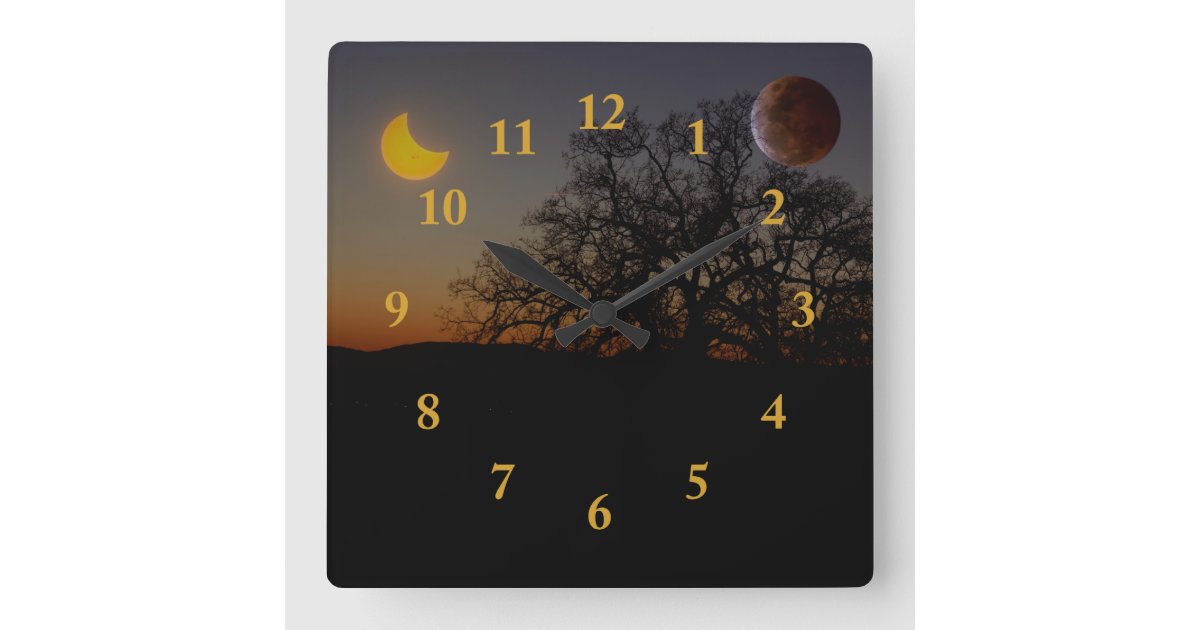 Dual Eclipse Wall Clock | Zazzle