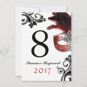 Dual Side Masquerade Table Numbers | Zazzle