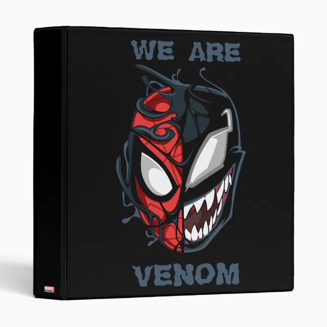 Dual Spider-Man Peter Parker & Venom Head 3 Ring Binder | Zazzle