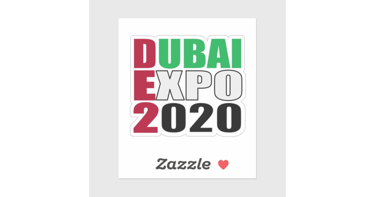 dubai expo 2020 sticker | Zazzle