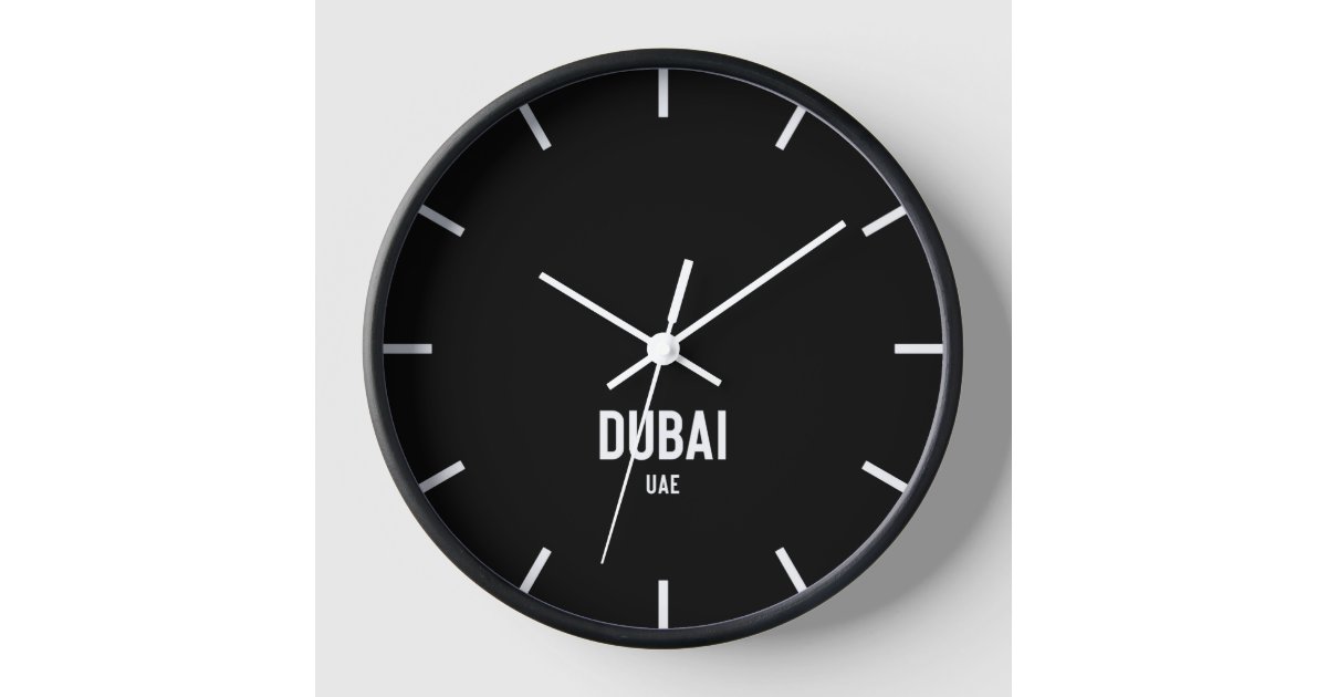 Dubai Time Zone Newsroom Wall Clock | Zazzle