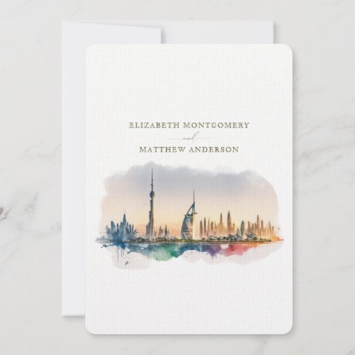 Dubai UAE Save The Date Destination Invitation | Zazzle