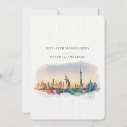 Dubai United Arab Emirates Destination Wedding Invitation | Zazzle