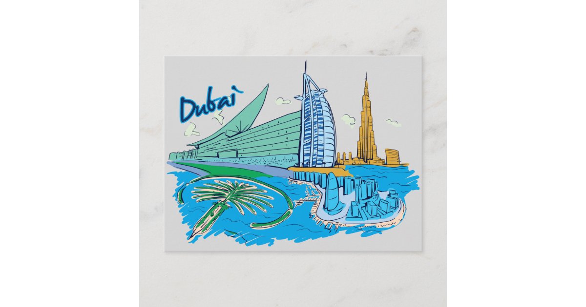 Dubai, United Arab Emirates Famous City Postcard | Zazzle