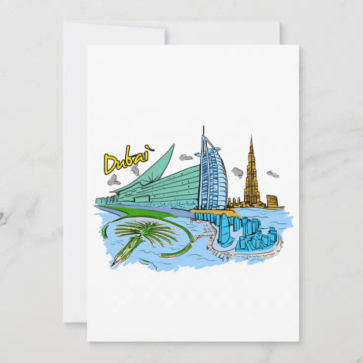 Dubai - United Arab Emirates.png Invitation | Zazzle