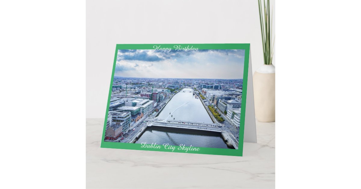 Dublin City Skyline Card | Zazzle