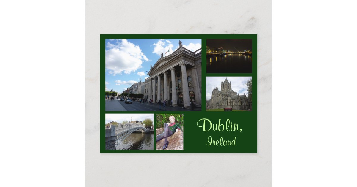 Dublin Collage Postcard | Zazzle