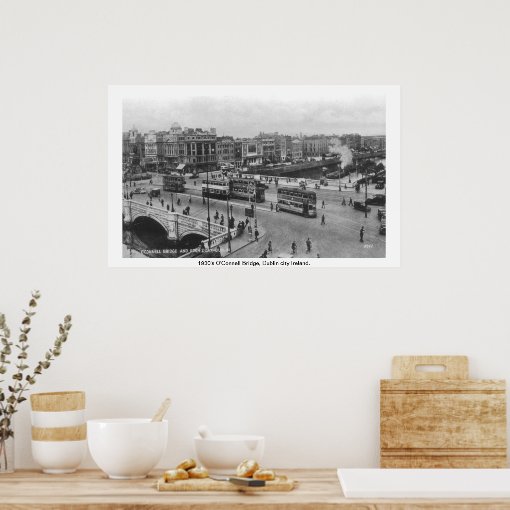 Dublin Ireland 1930's Guinness barge on Liffey Poster | Zazzle