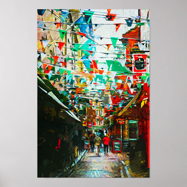 Dublin, Ireland City Street Scene Poster | Zazzle