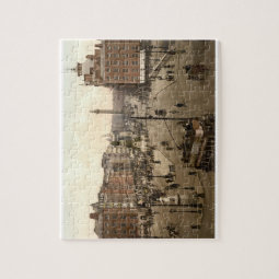 Dublin Ireland early 1900's street scene jigsaw Jigsaw Puzzle | Zazzle