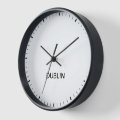 Dublin Ireland Time Zone Newsroom Style Clock | Zazzle