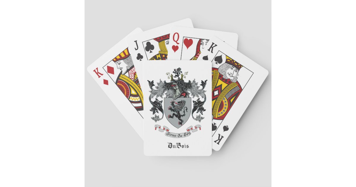 DuBois Family Crest Playing Cards | Zazzle