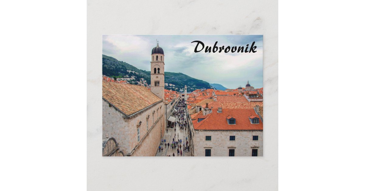 Dubrovnik main street, Croatia Postcard | Zazzle