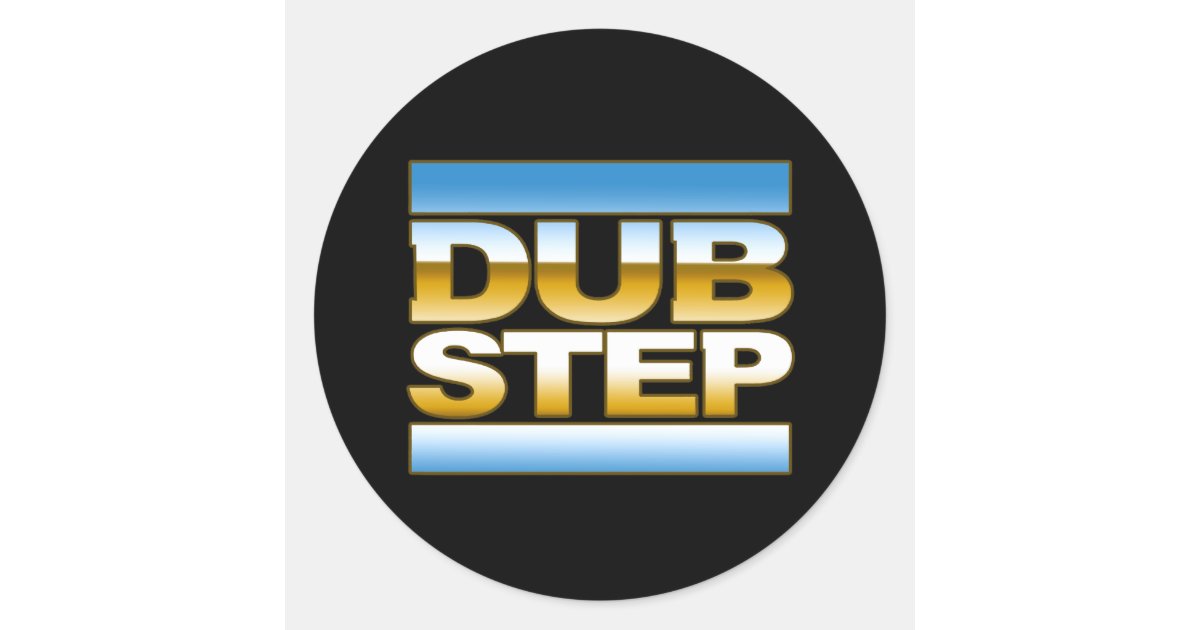 DUBSTEP chrome logo Classic Round Sticker | Zazzle