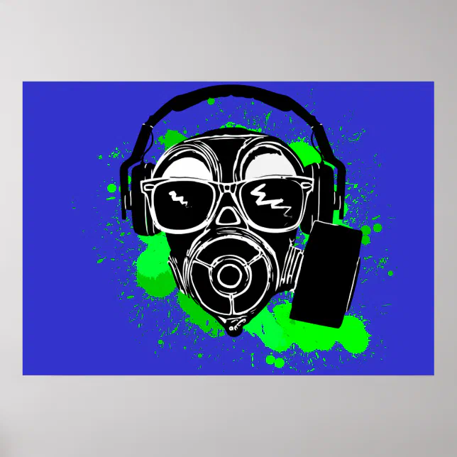 Dubstep Gasmask Poster | Zazzle