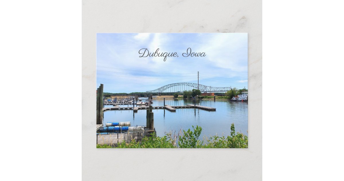 Dubuque, Iowa Bride over the Mississippi River Postcard | Zazzle