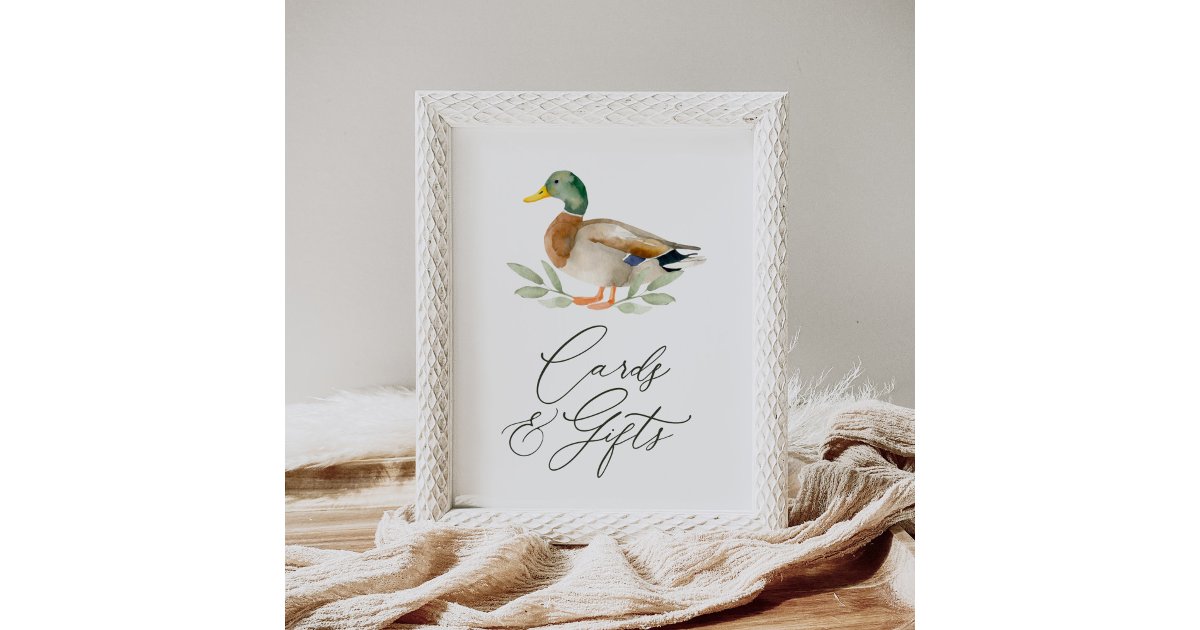 Duck Baby Shower Cards and Gifts Sign | Zazzle