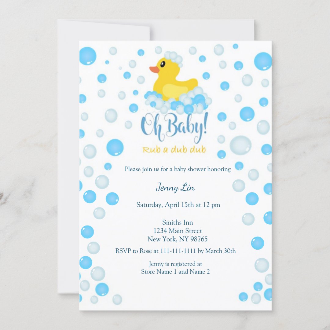 Duck Baby Shower Invitation | Zazzle