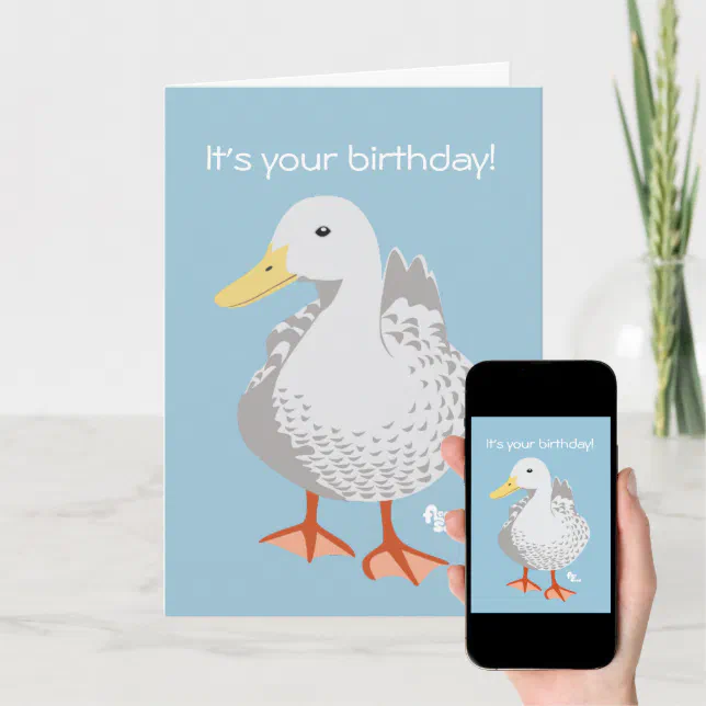 Duck Birthday Card | Zazzle